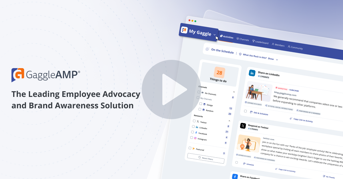 Recorded Demo of GaggleAMP for Brand Awareness Through Your Employees
